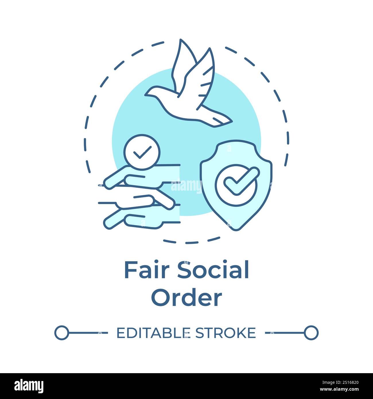 Fair social order soft blue concept icon Stock Vector Image & Art - Alamy