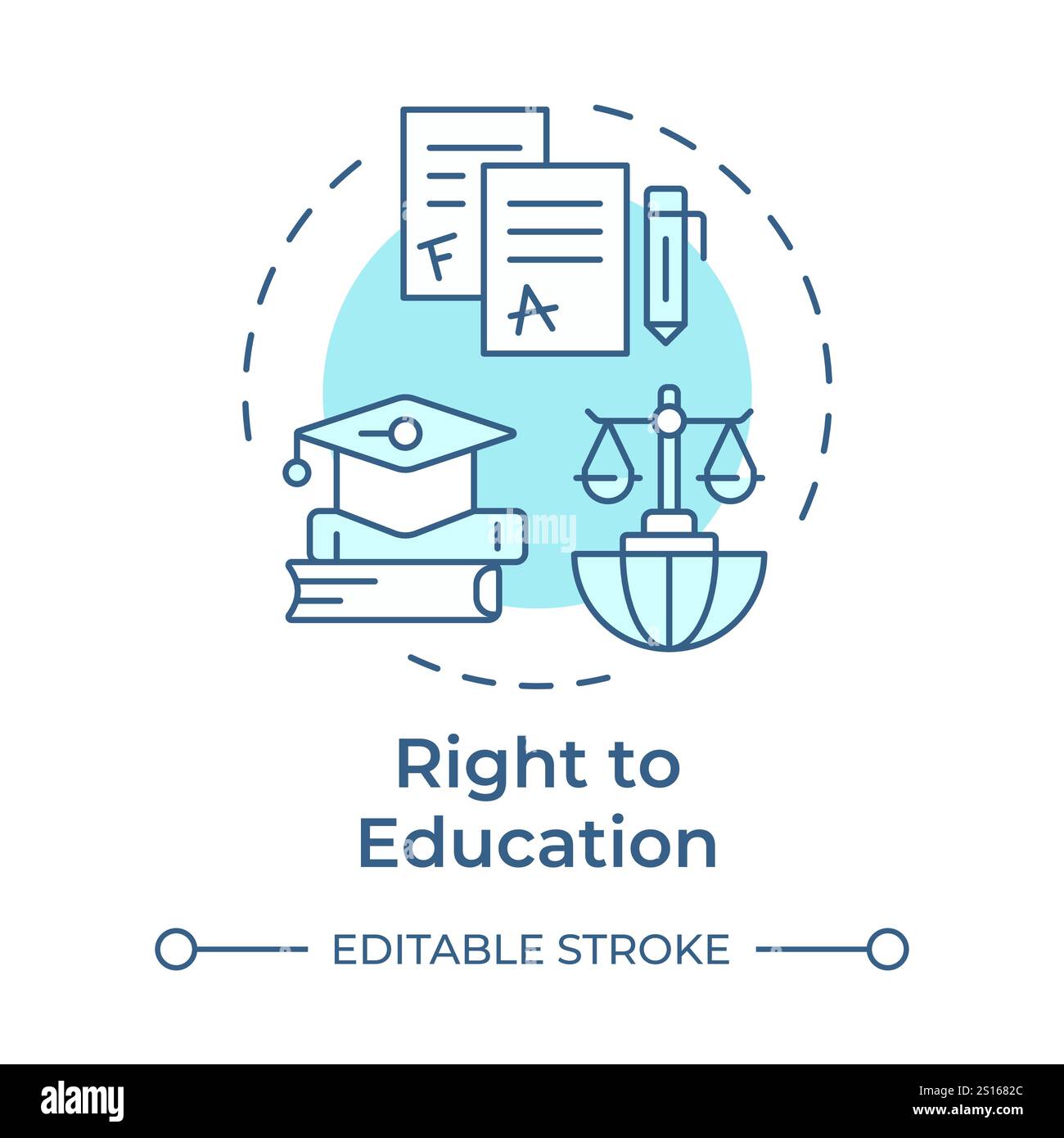 Education right soft blue concept icon Stock Vector Image & Art - Alamy