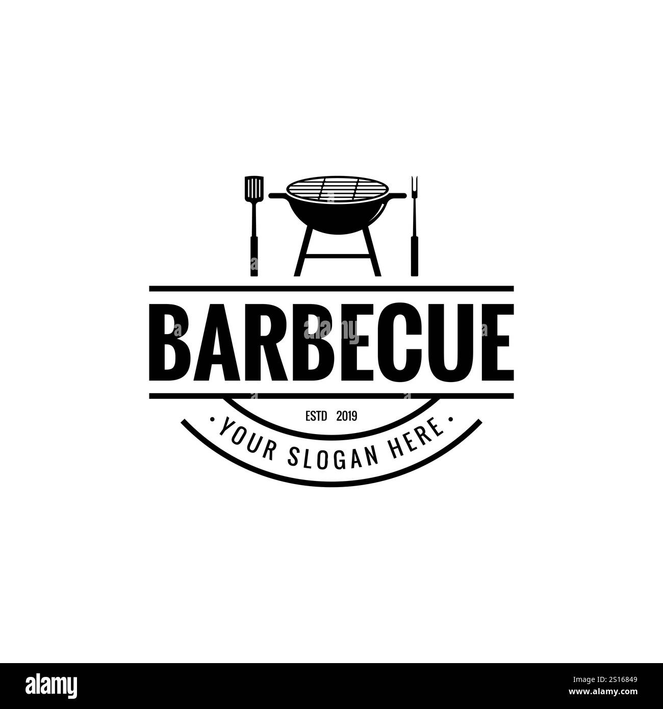 Vintage hipster Grill Barbeque invitation party barbecue bbq with ...