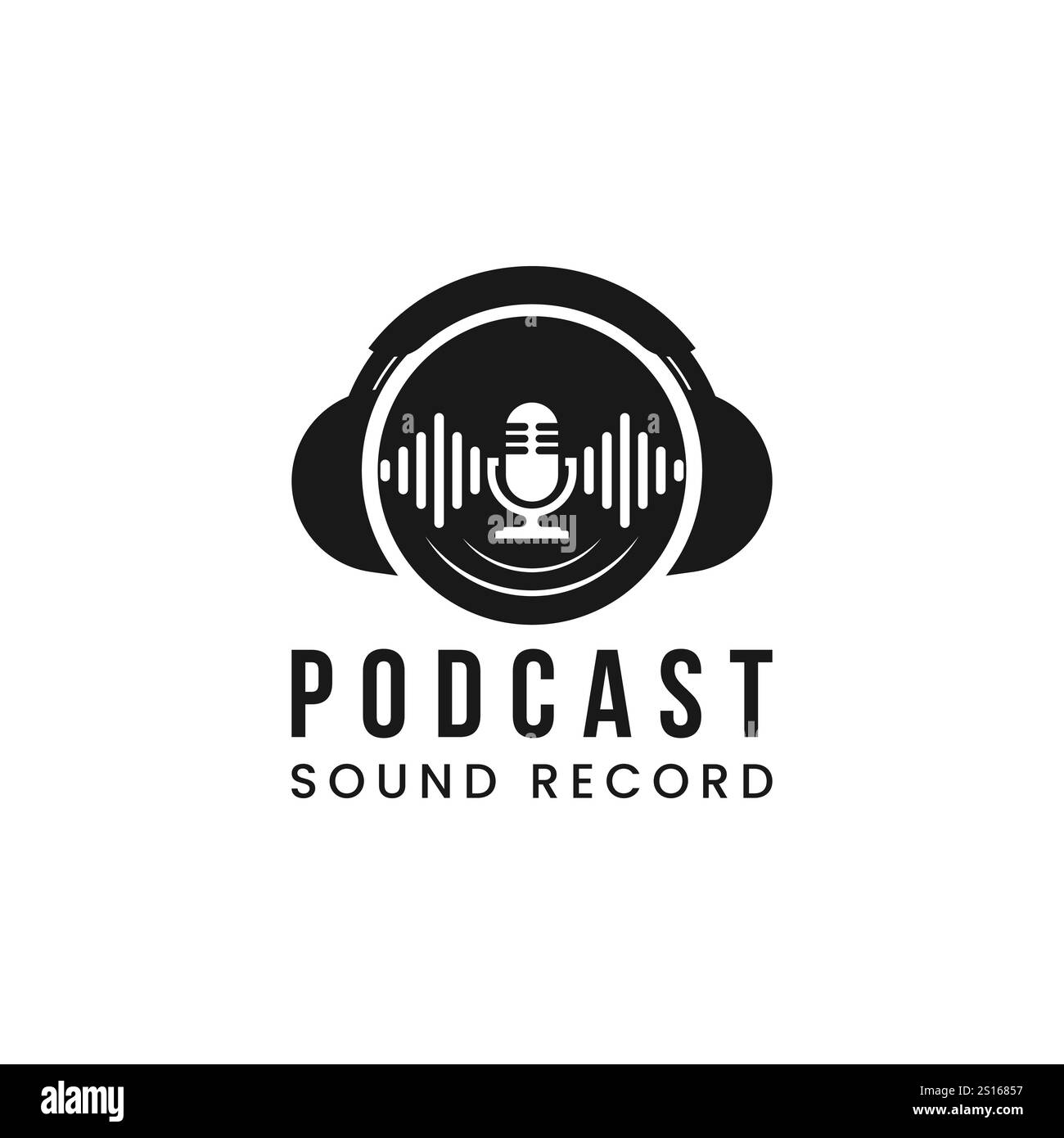 Headphone DJ, Vinyl Music Studio Recording, Sound wave logo design ... Headphone DJ, Vinyl Music Studio Recording, Sound wave logo design ...