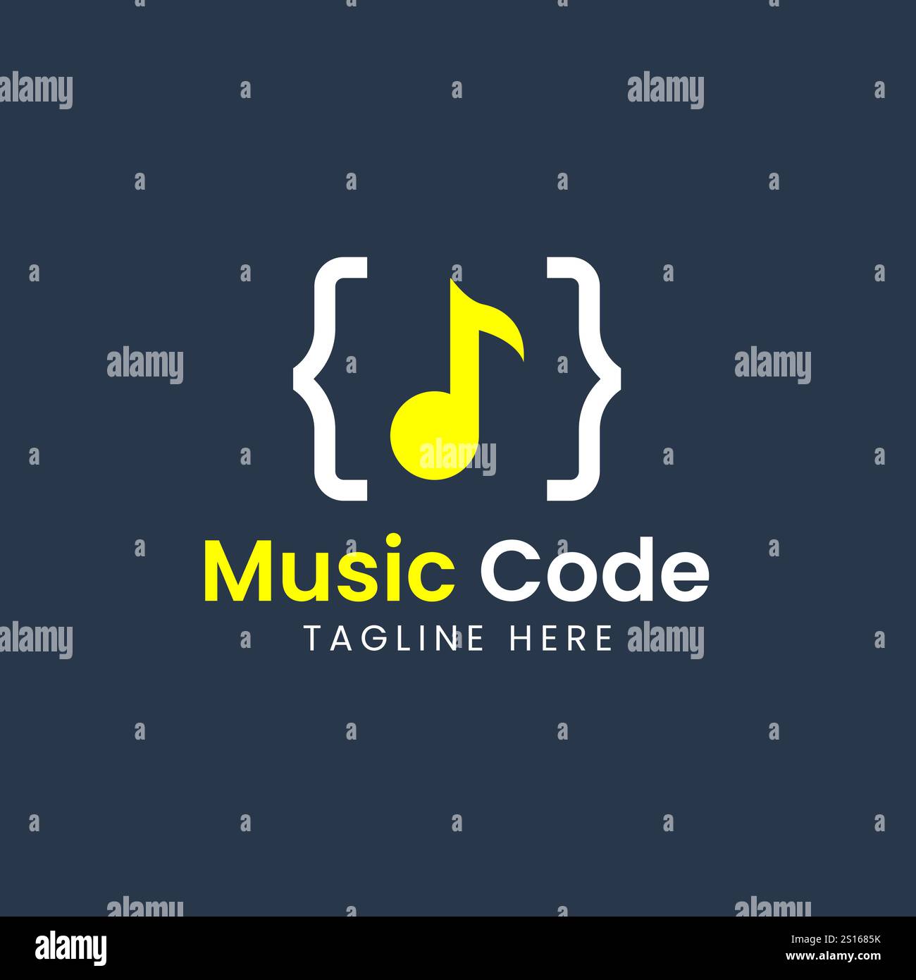 Music Code software company logo template design. Vector illustration ...