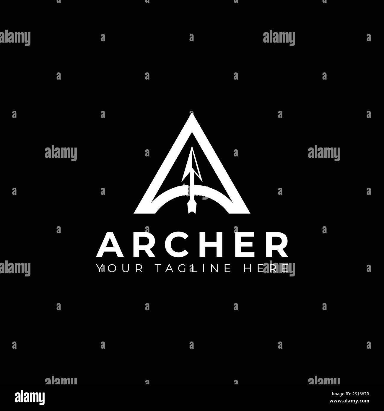 Letter A archer arrow logo vector icon illustration Stock Vector Image ...