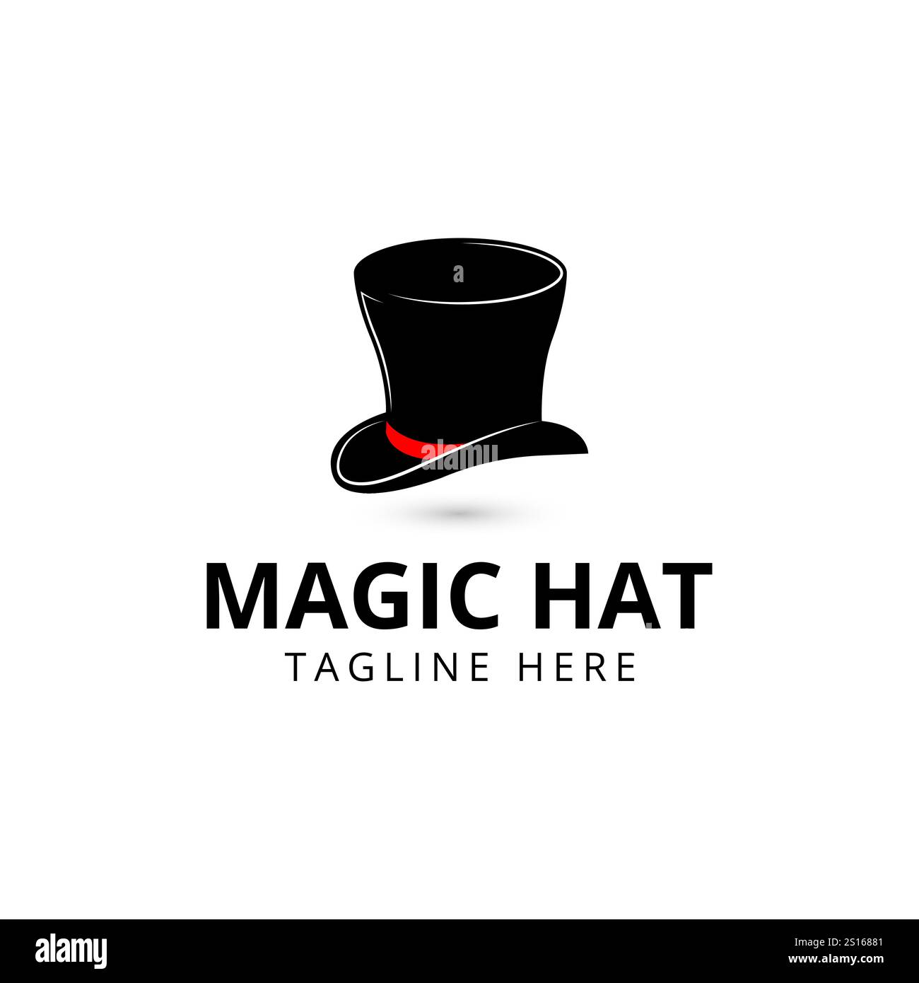 magic hat logo black logo icon design vector illustration Stock Vector Image & Art - Alamy