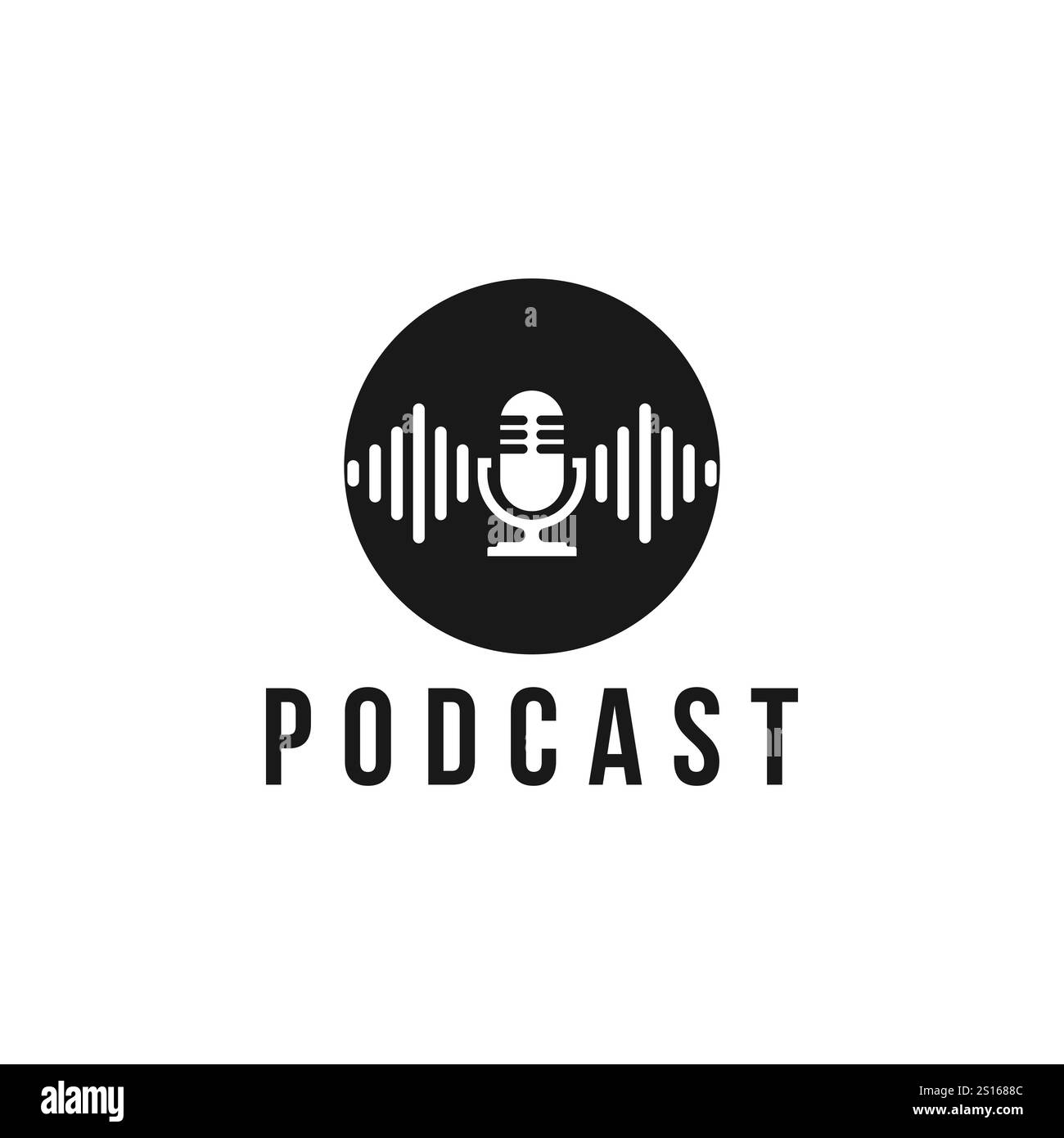 Podcast speaker icon flat Black and White Stock Photos & Images - Alamy