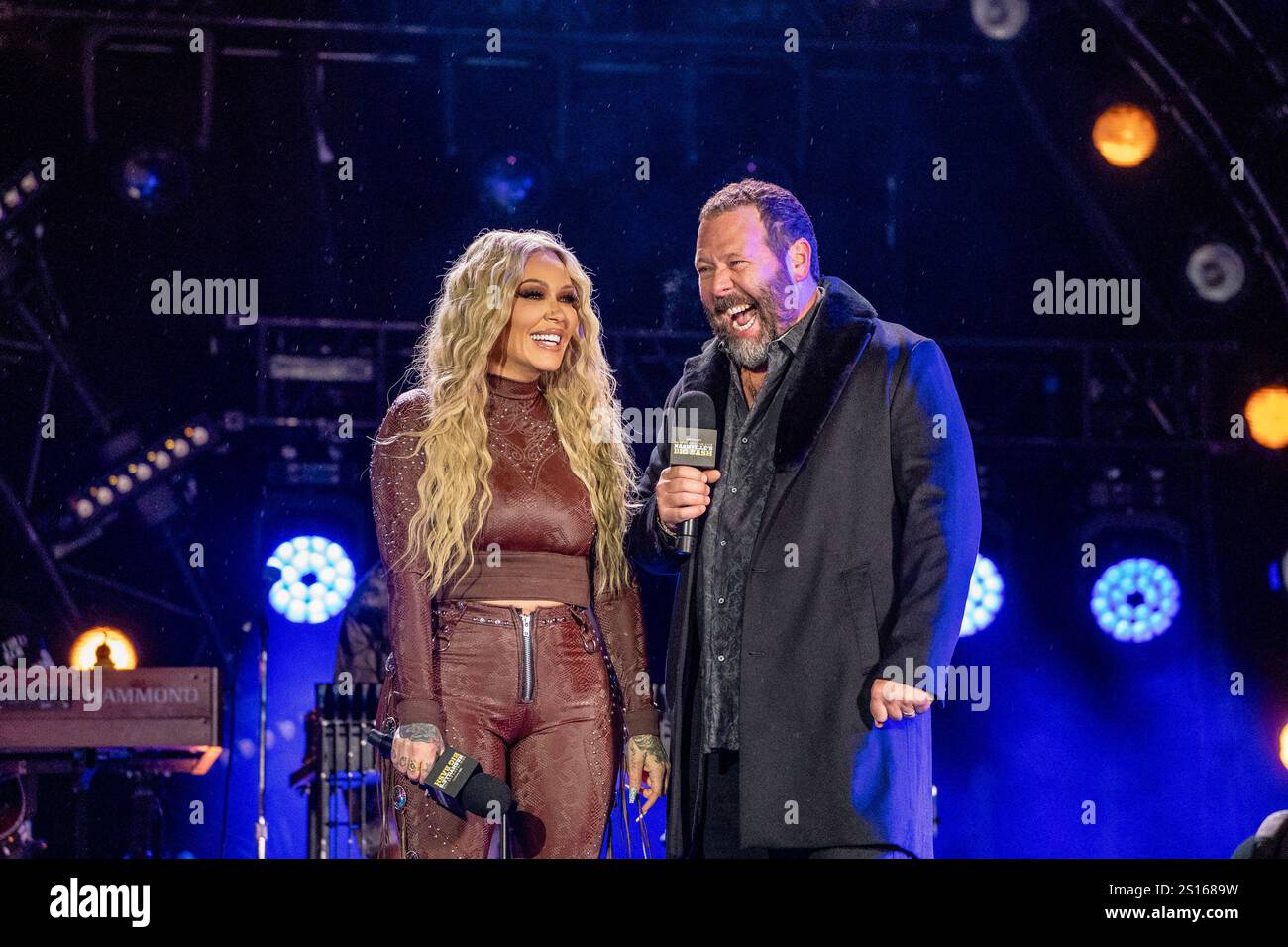 Bunnie XO, left and Bert Kreischer perform at Nashville's Big Bash New ...