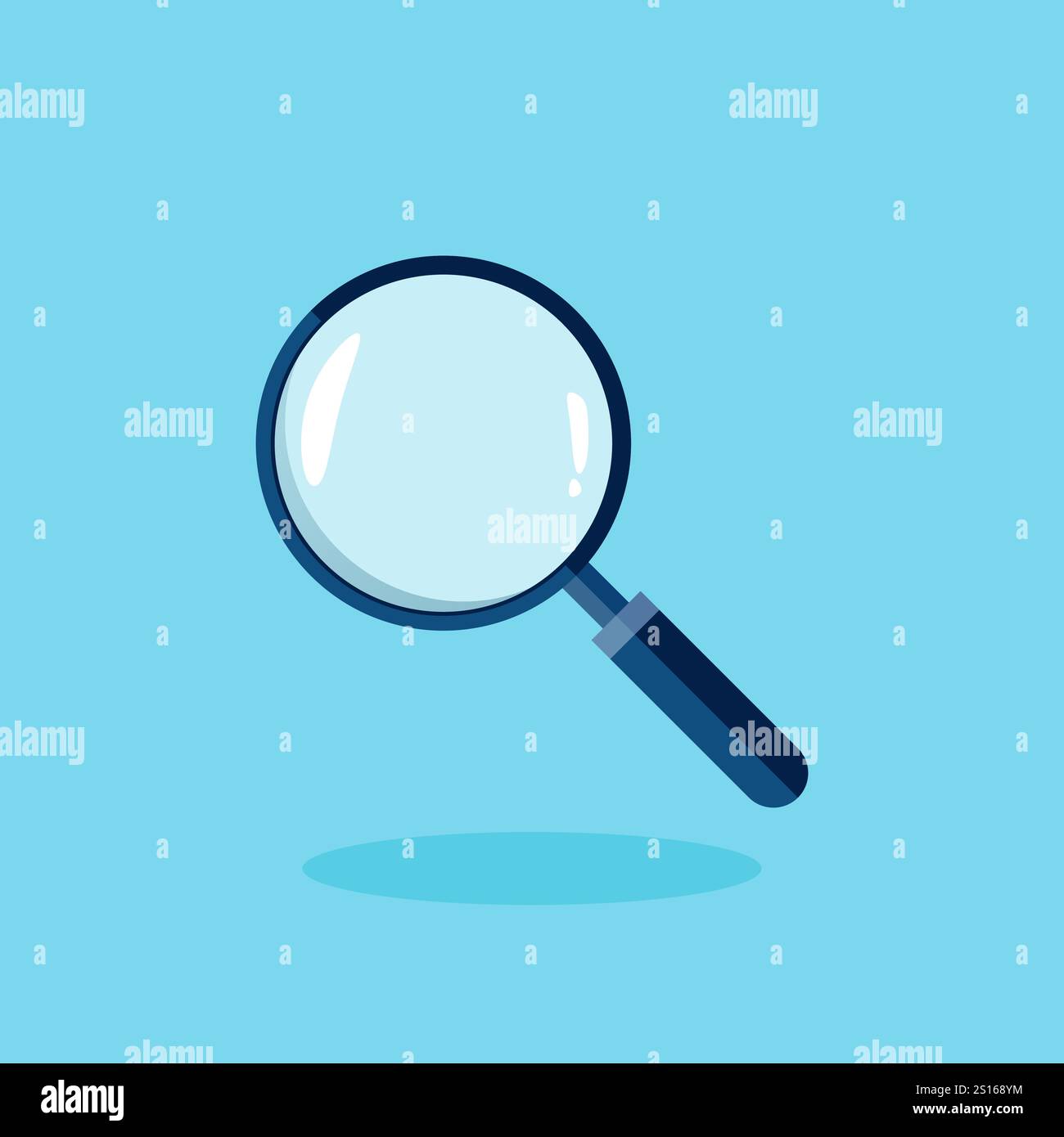 flat magnifying glass illustration Stock Vector Image & Art - Alamy