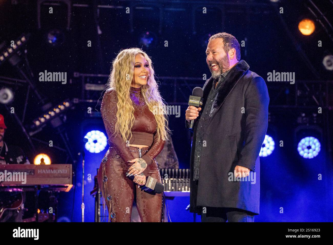 Bunnie XO, left and Bert Kreischer perform at Nashville's Big Bash New ...