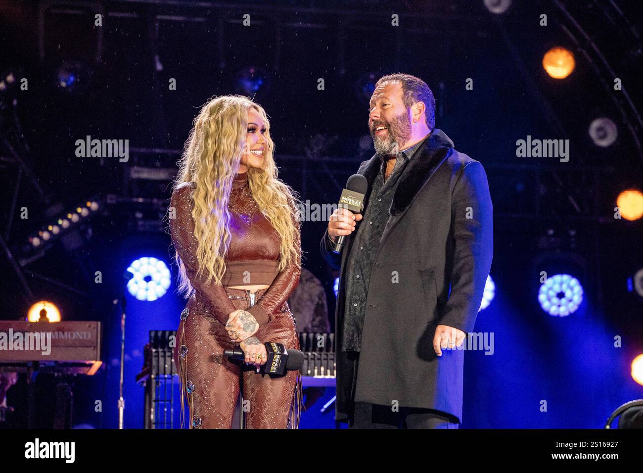 Bunnie XO, left and Bert Kreischer perform at Nashville's Big Bash New ...