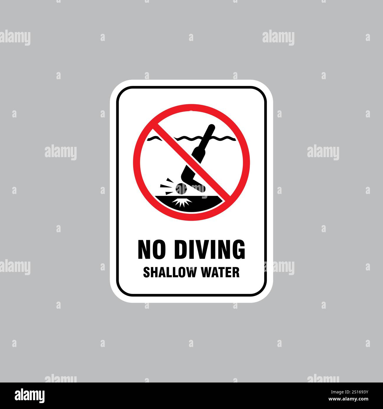 no diving prohibition sign Stock Vector Image & Art - Alamy