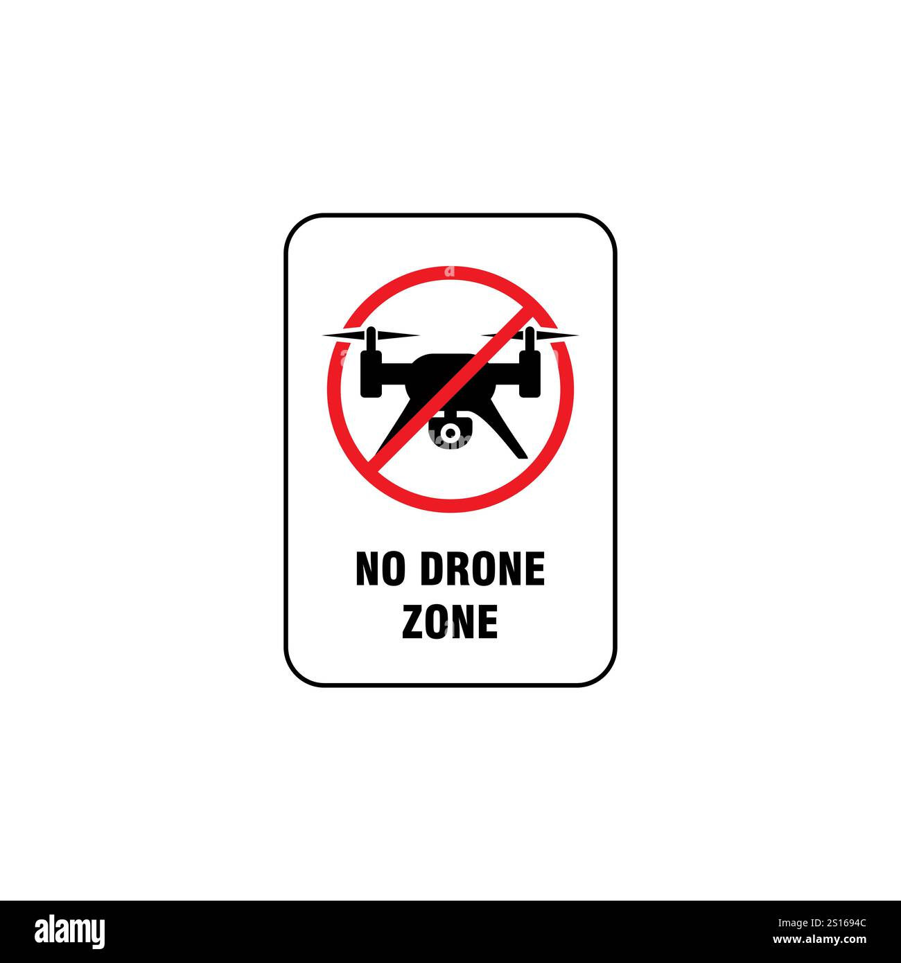 no drone zone sign illustration vector, no drone allowed symbol Stock ...