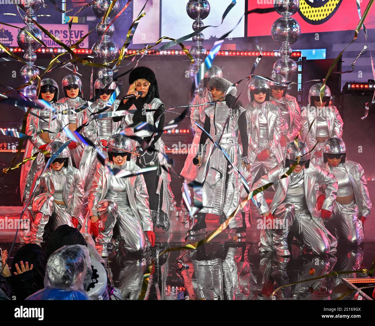 TLC performs during New Year's Eve celebrations in Times Square in New ...