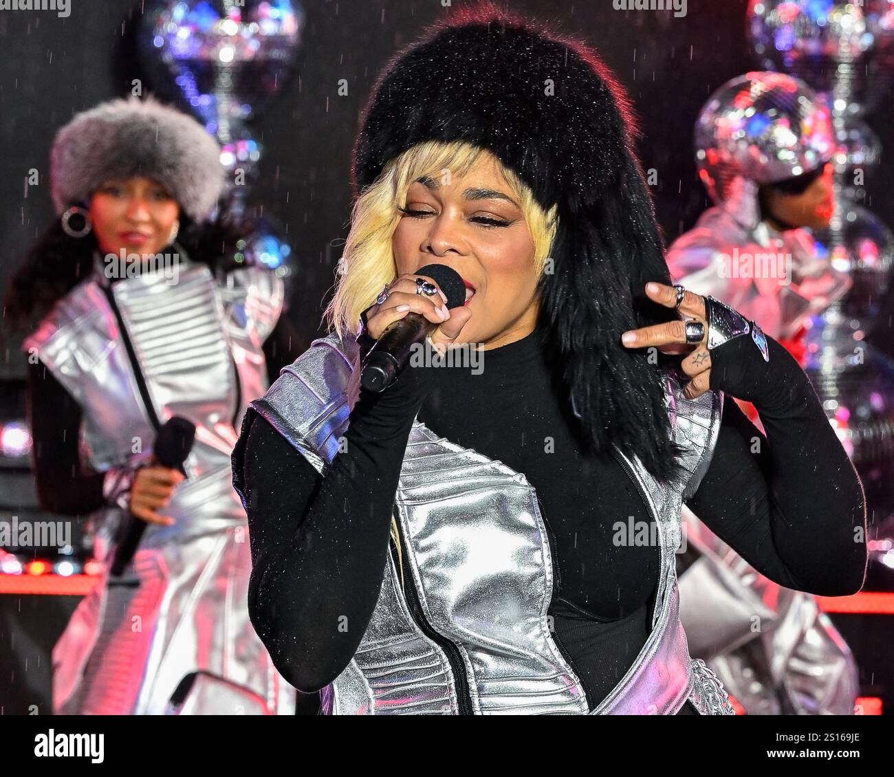 New York, USA. 01st Jan, 2025. TLC performs during New Year's Eve ...