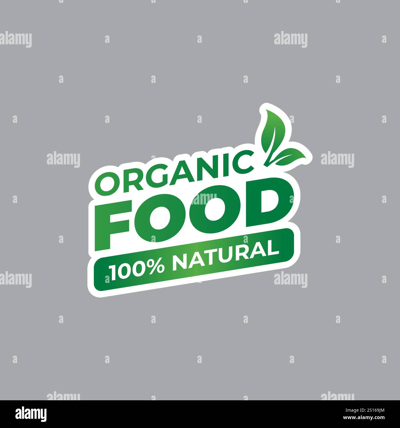 organic food label with 100% natural text template vector Stock Vector ...