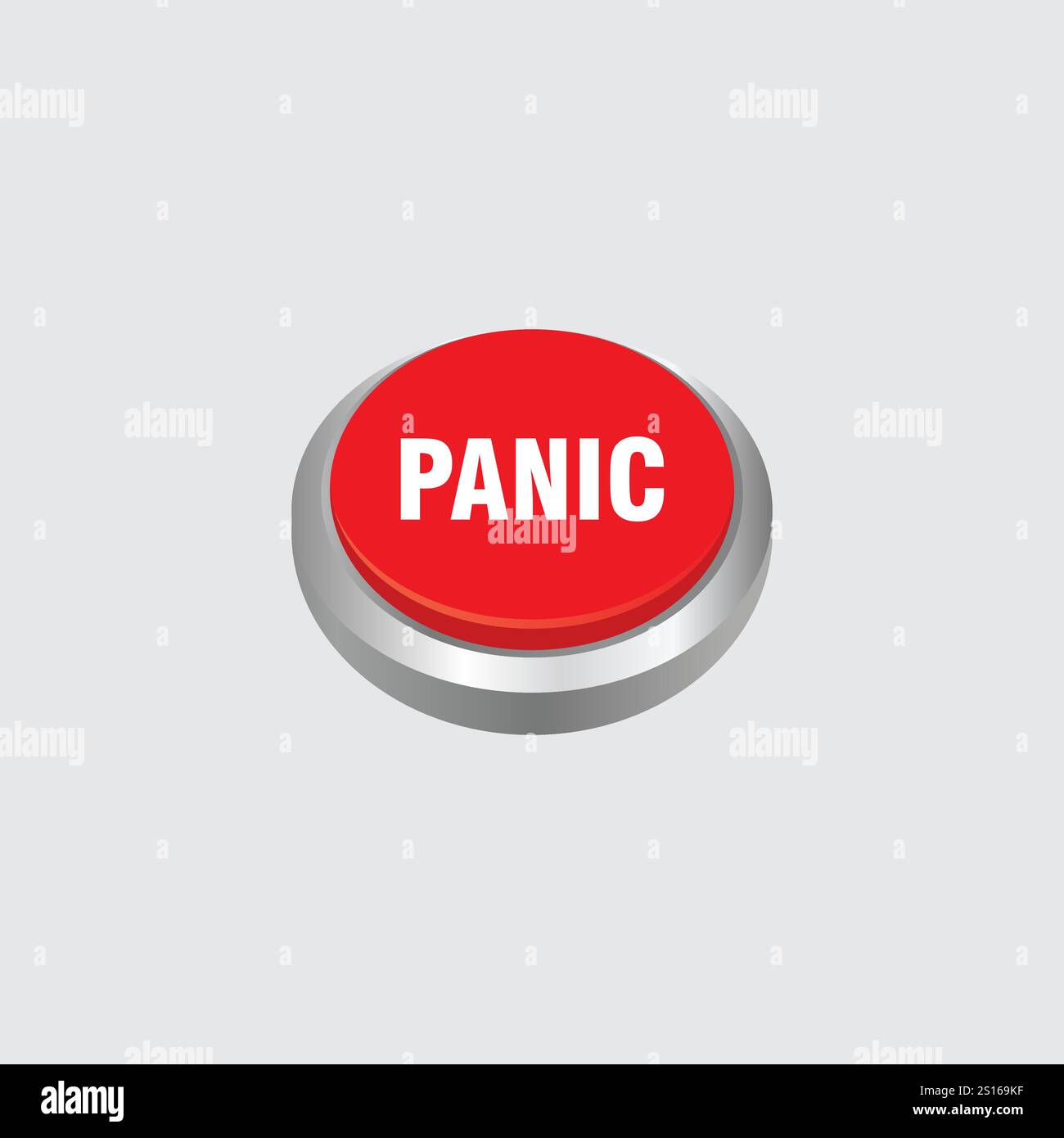 3d red panic button illustration template vector Stock Vector Image & Art - Alamy