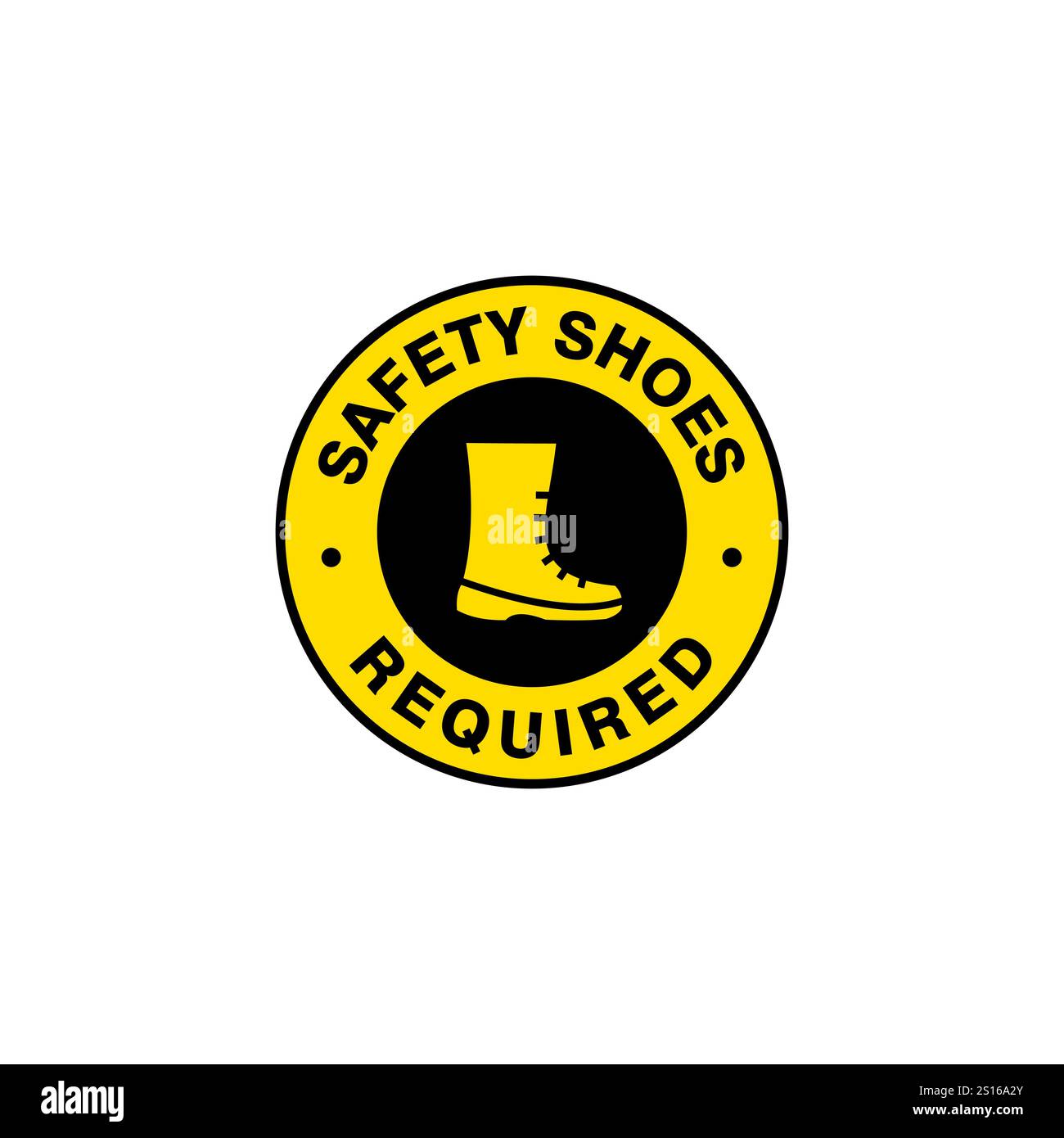 safety shoes required warning sign Stock Vector Image & Art - Alamy