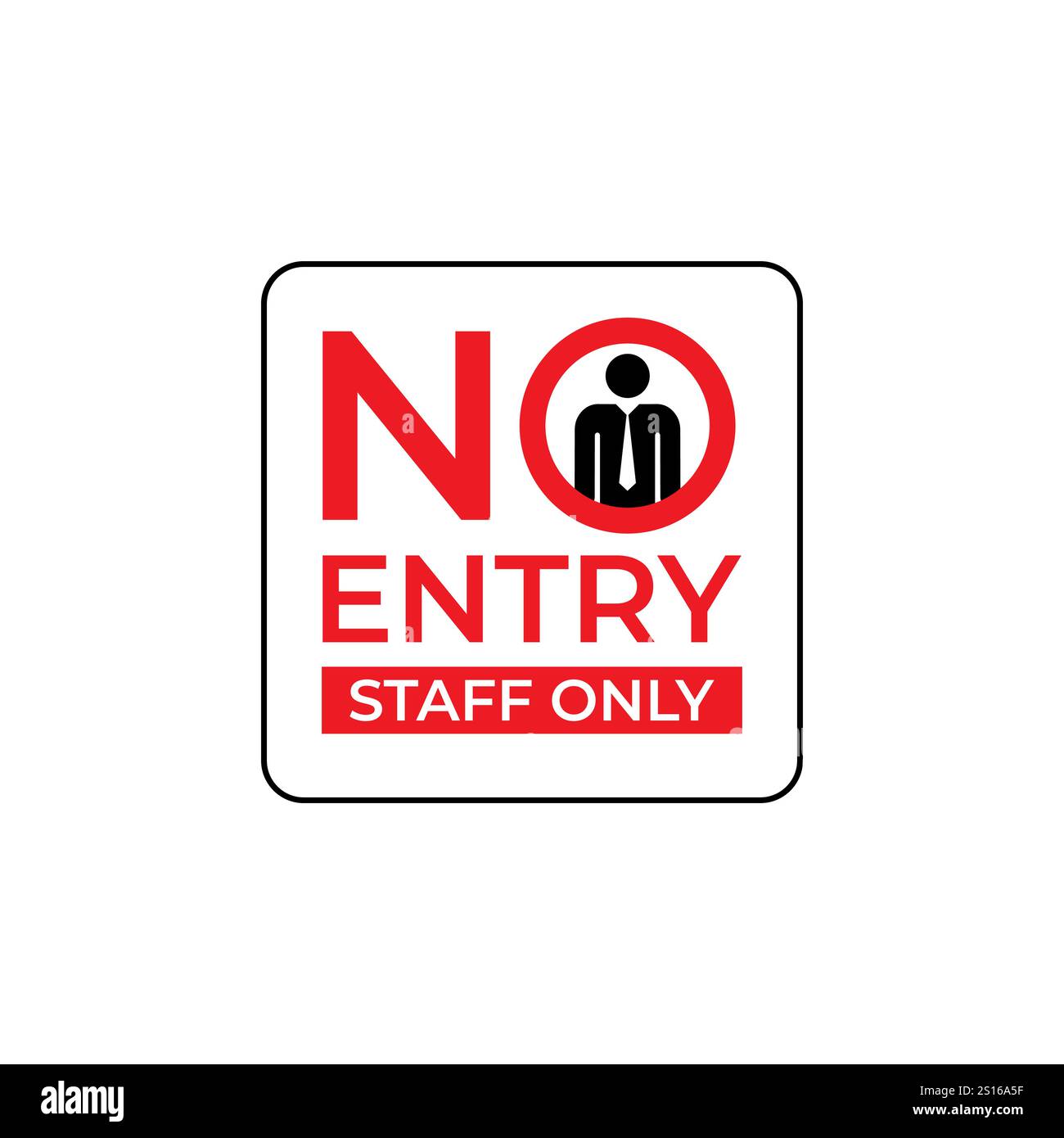 no entry staff only sign Stock Vector Image & Art - Alamy