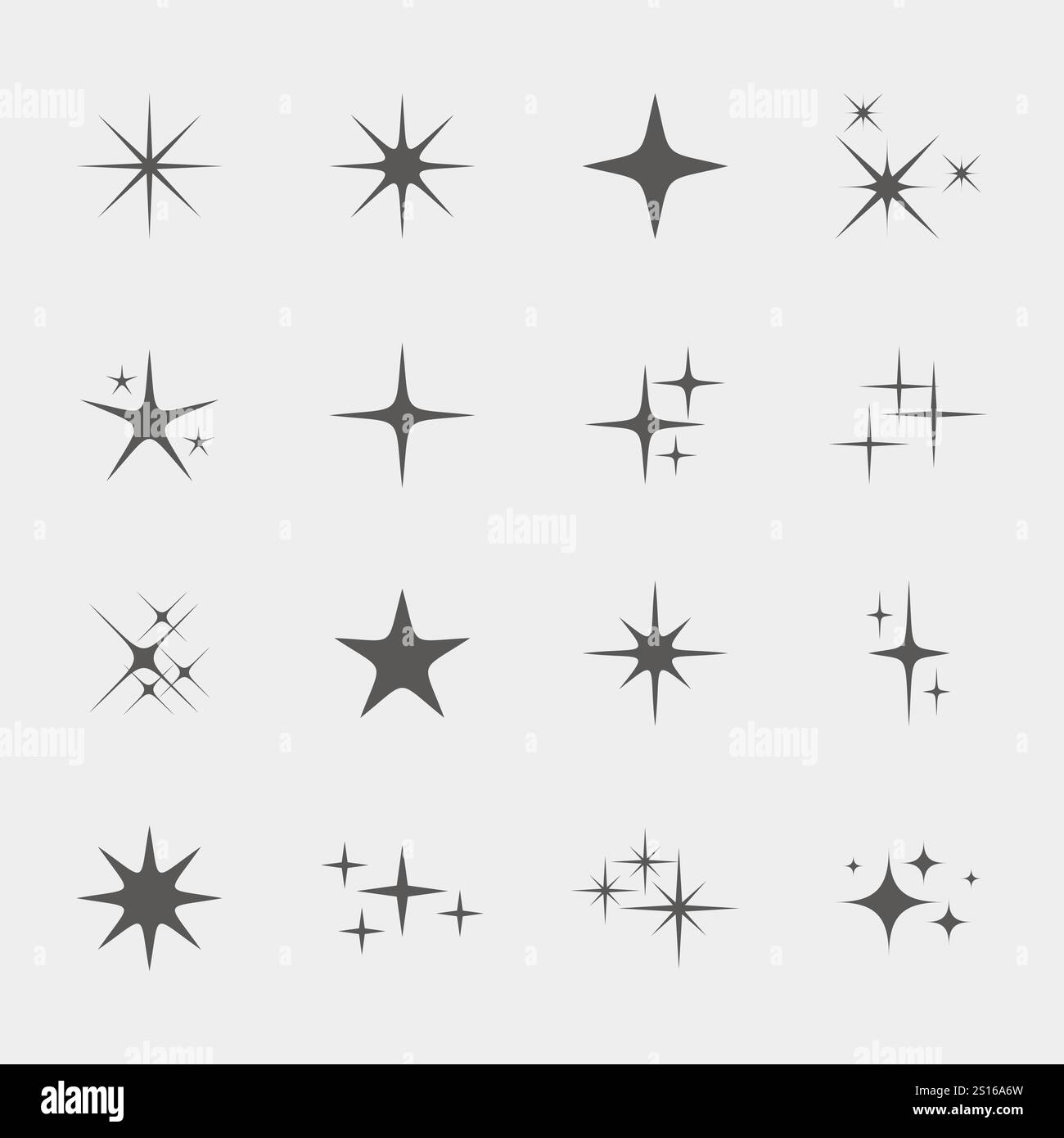 set of flat sparkling star illustration vector Stock Vector Image & Art - Alamy
