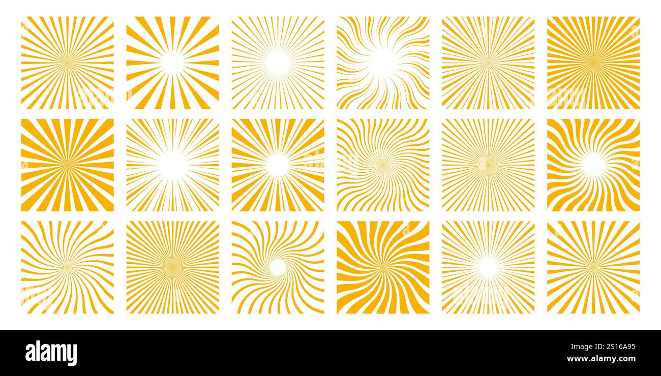 various radial sunburst shape collection Stock Vector Image & Art - Alamy