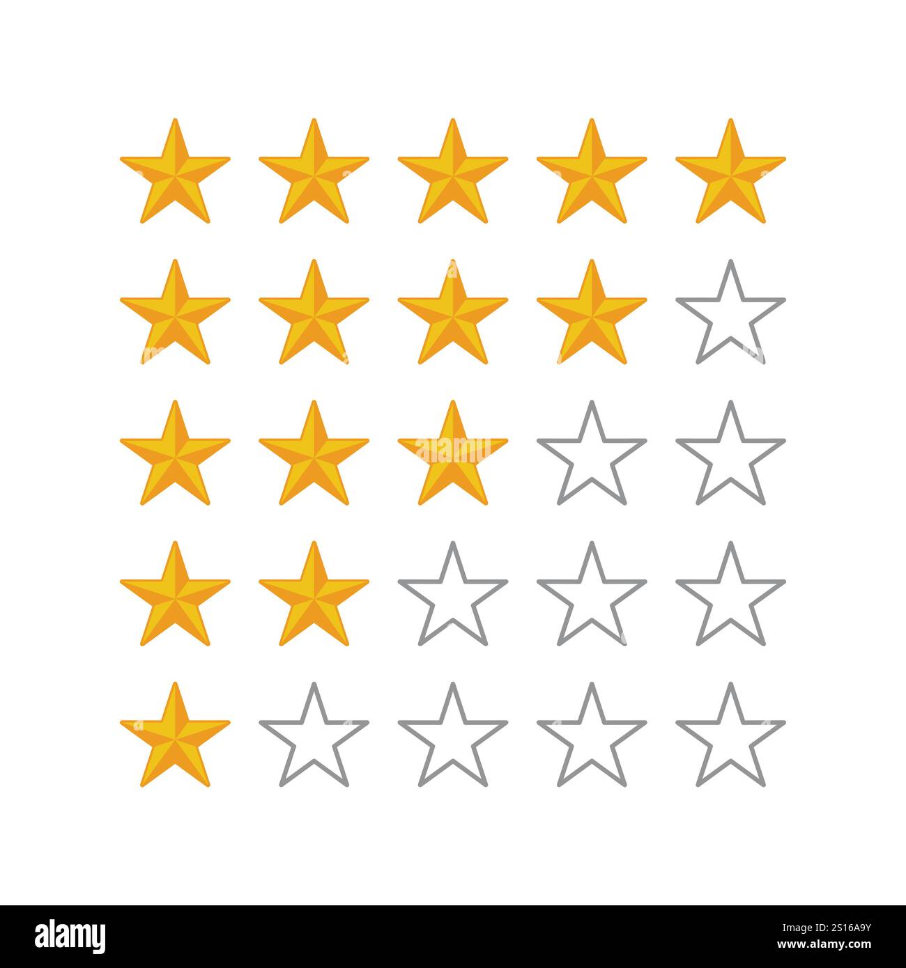 five star rating illustration template vector Stock Vector Image & Art ...