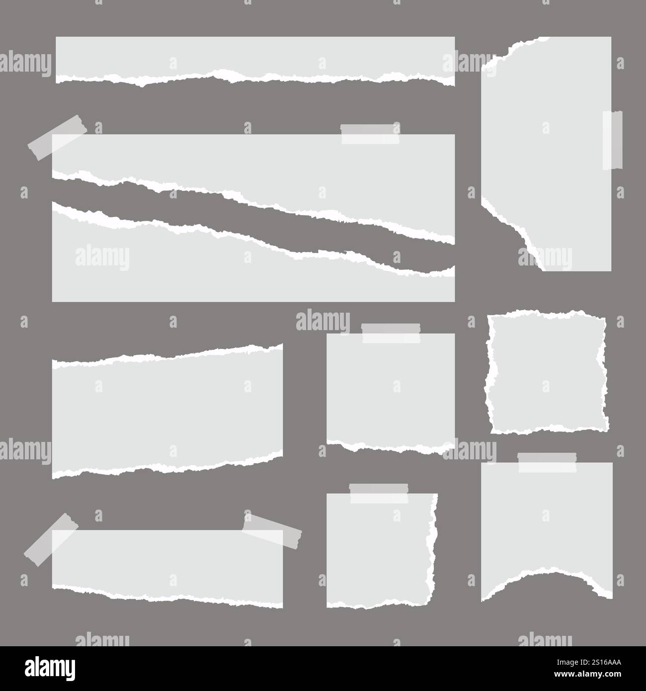 Variety blank torn paper Stock Vector Images - Alamy