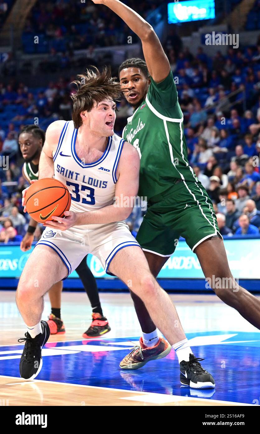 ST. LOUIS, MO - DECEMBER 28: Saint Louis forward DylanWarlick 933 ...