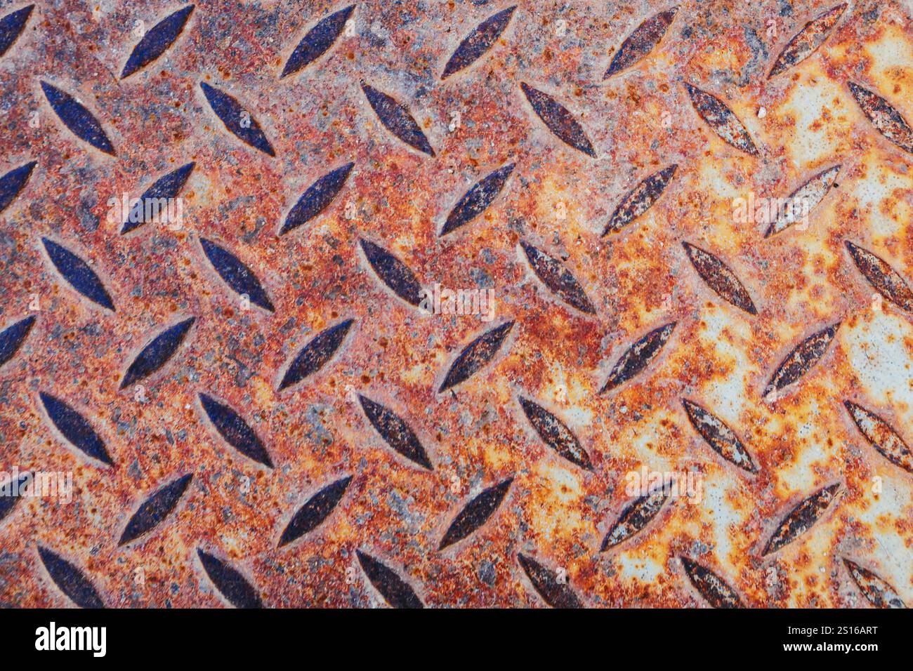 Texture of the old rusty metal plate. Surface of old floor covering ...