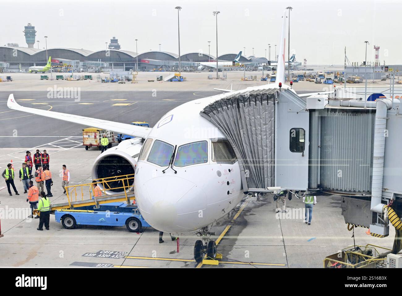 Hong Kong, China. 1st Jan, 2025. The C919 Flight MU721 is pictured ...