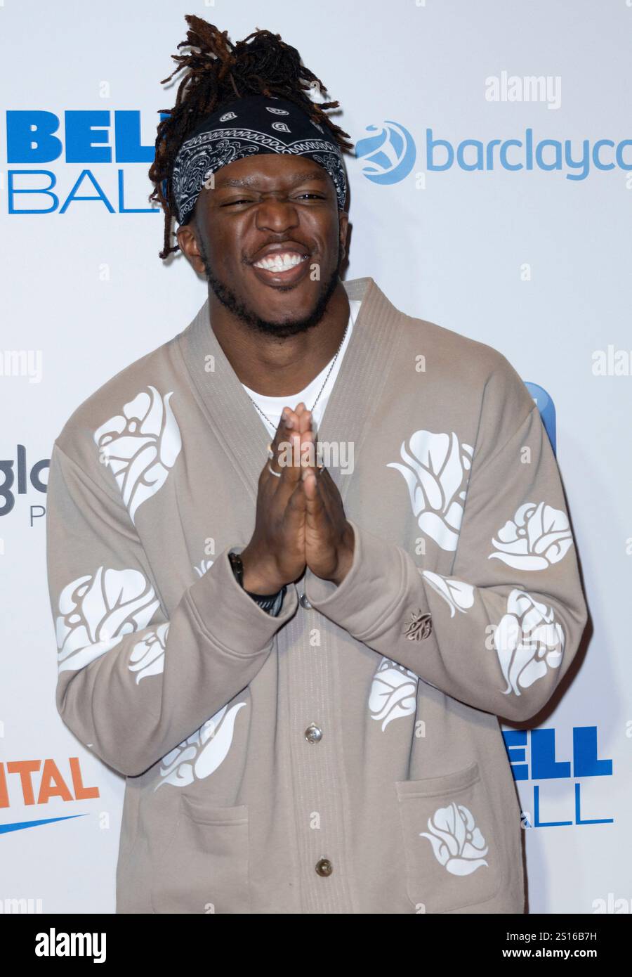 8 Dec 2024, London, England, UK - KSI attending Capital's Jingle Bell ...