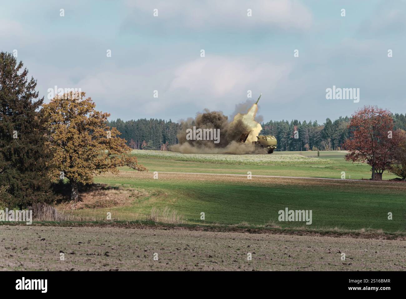 Launching a missile from a rocket launcher Stock Photo - Alamy