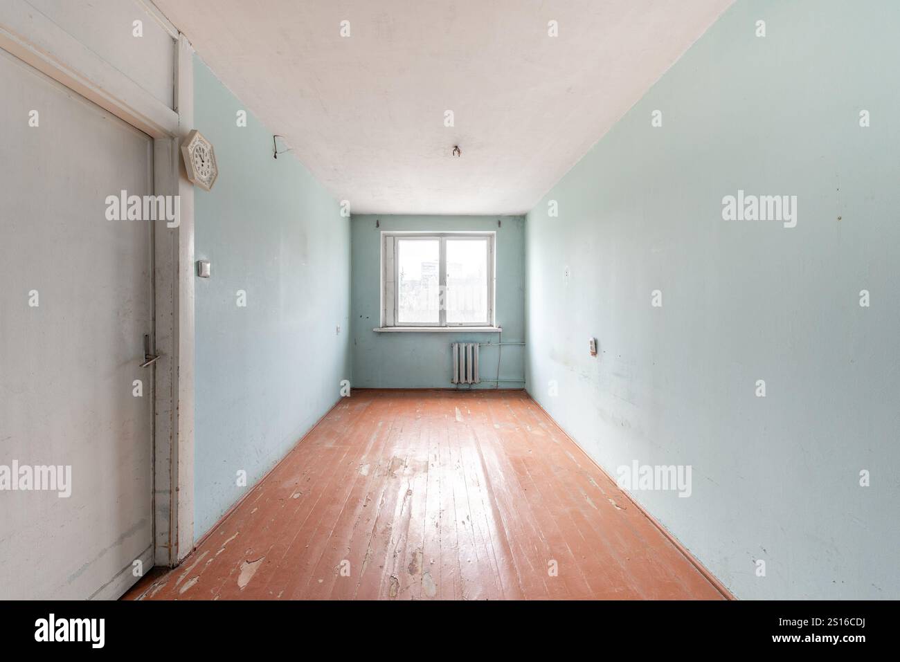 Living room in bad condition. Dirty Room. Old Soviet Russian Poor ...