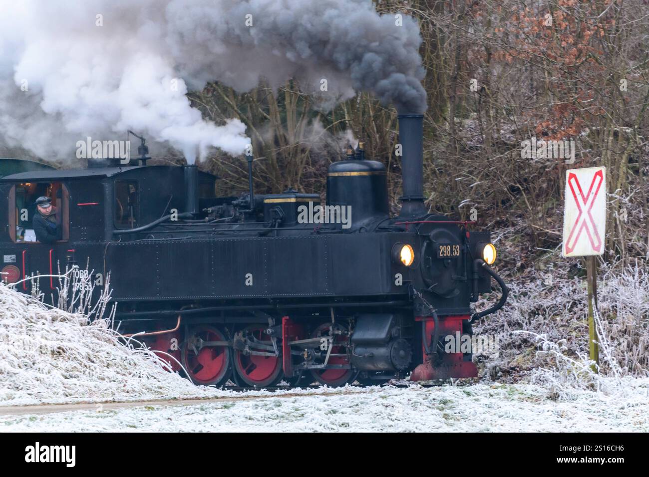 aschach, austria, 31 dec 2024, vintage train steyrtalbahn powered by ...
