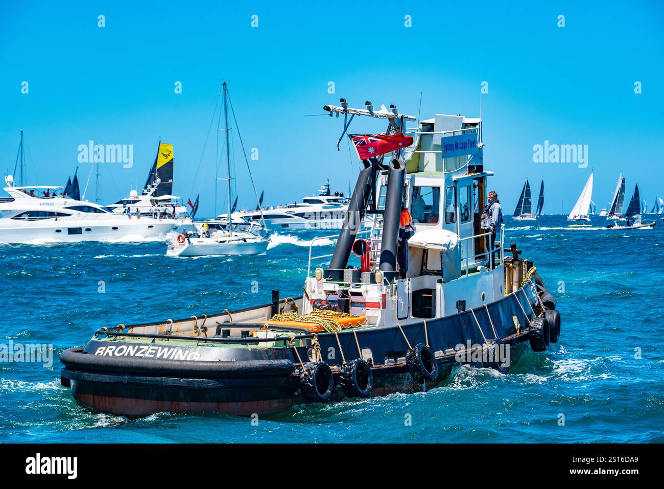 The small harbour tug or tugboat, Bronzewing. One of two Bronzewing ...
