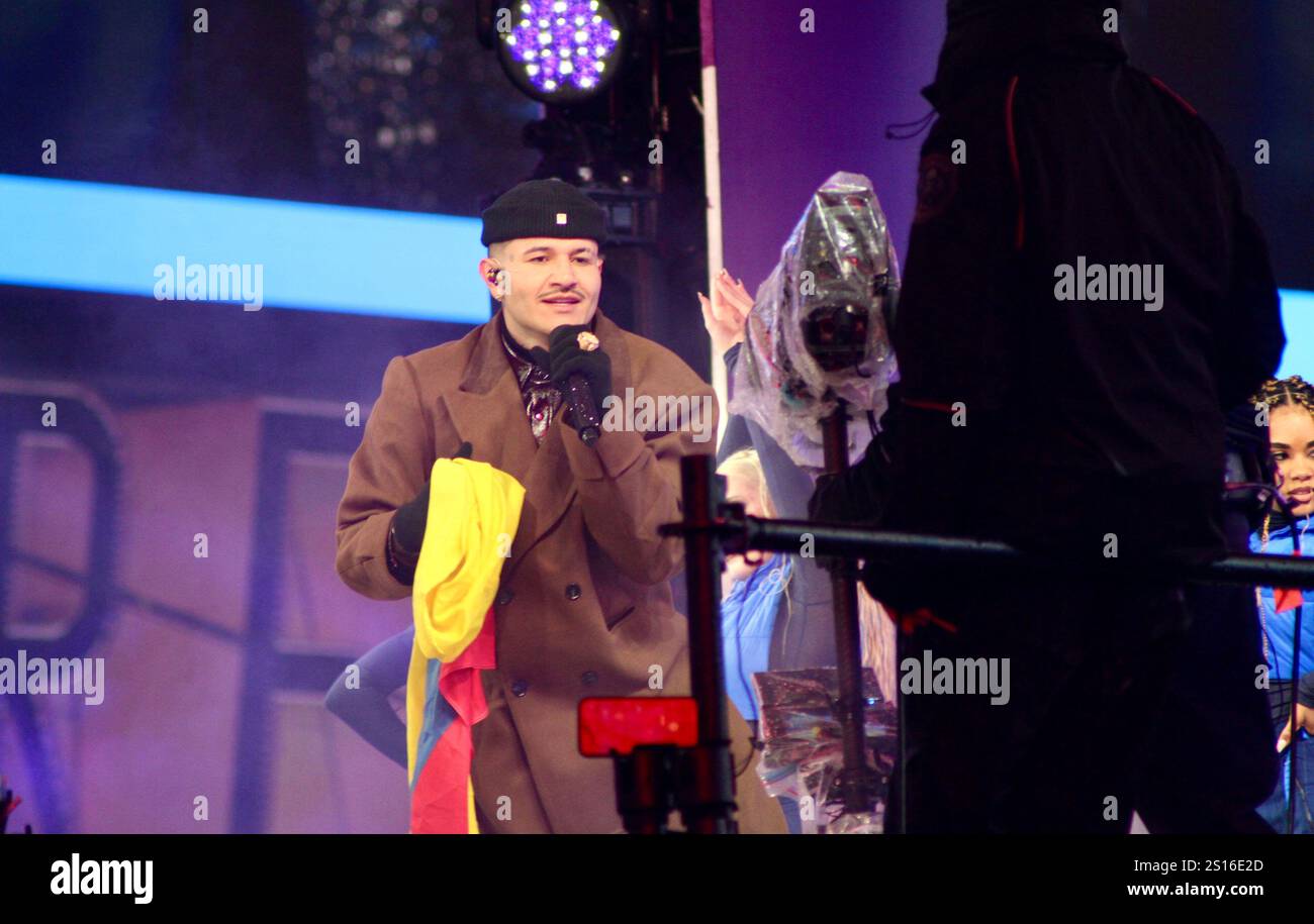 Colombian singer Juan David Loaiza Supulveda, known as Kapo, performs ...