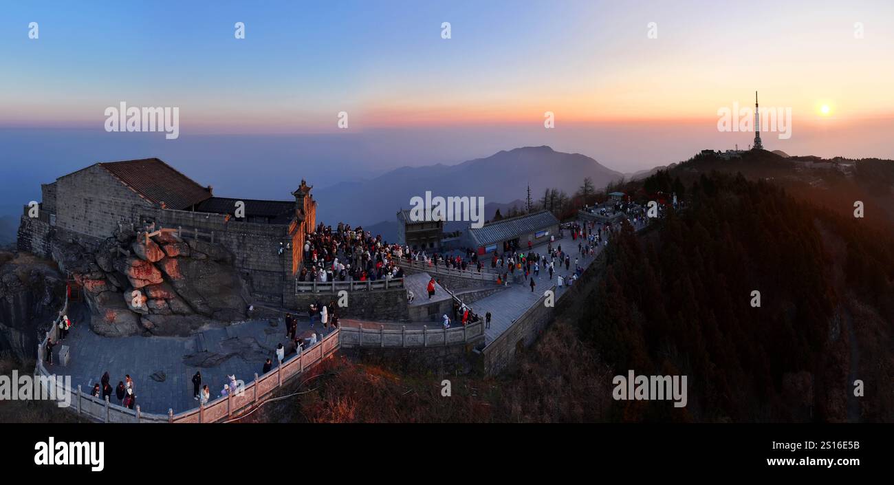 Beijing, China's Hunan Province. 1st Jan, 2025. An aerial drone photo ...