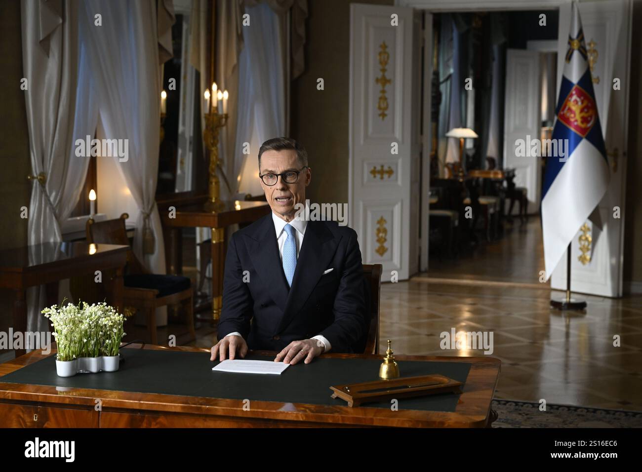 President of the Republic of Finland Alexander Stubb giving President's ...
