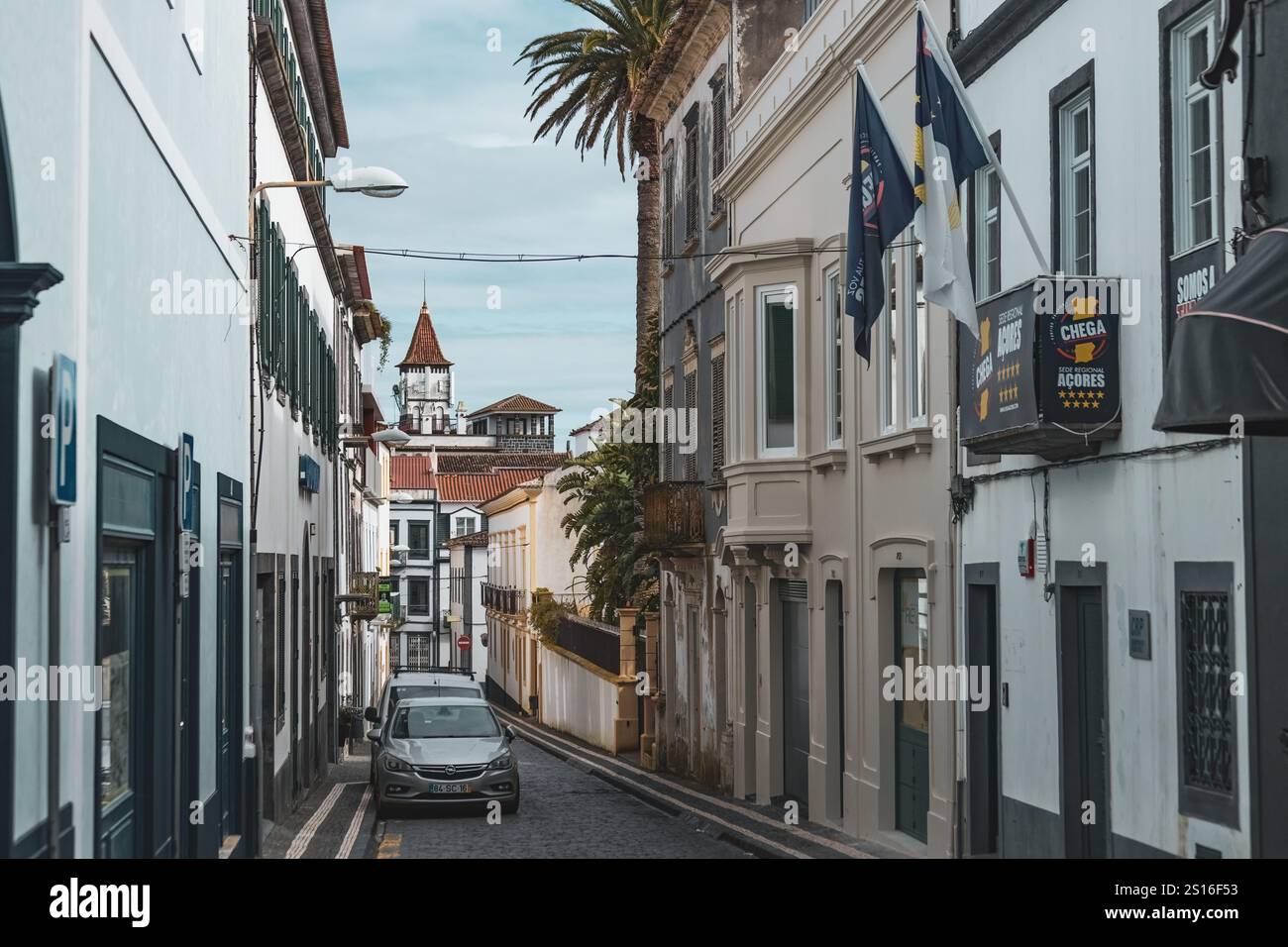 Architecture details street view at Ponta Delgada San Miguel Azores ...