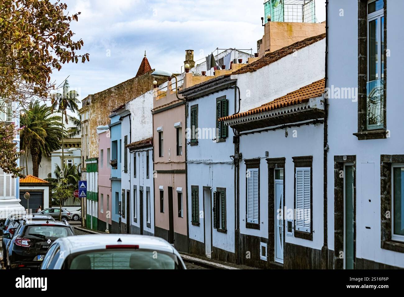 Architecture details street view at Ponta Delgada San Miguel Azores ...