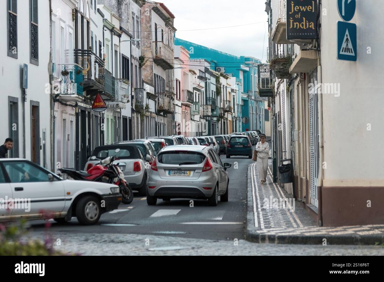Architecture details street view at Ponta Delgada San Miguel Azores ...