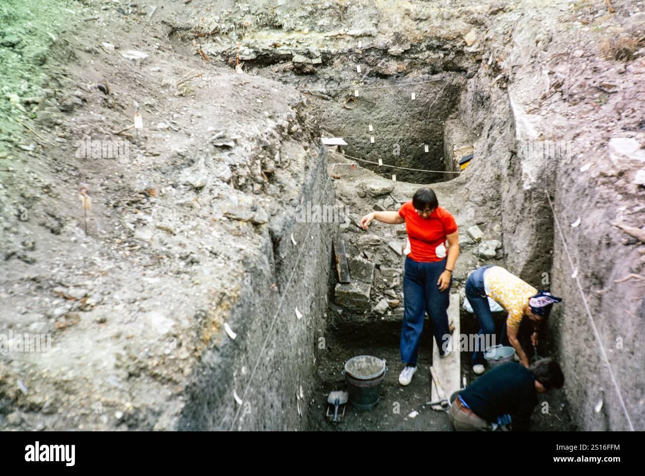 Cambridge University archaeological excavation of a Roman site ...