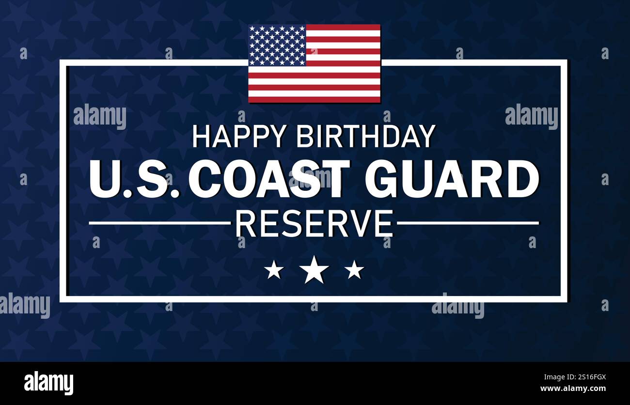 Happy Birthday US Coast Guard Reserve wallpaper with shapes and ...