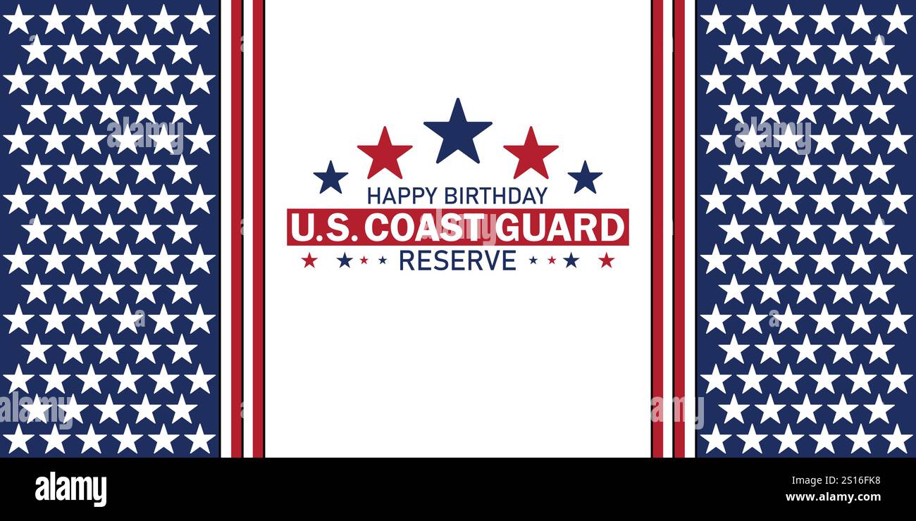 Happy Birthday US Coast Guard Reserve wallpaper with shapes and ...