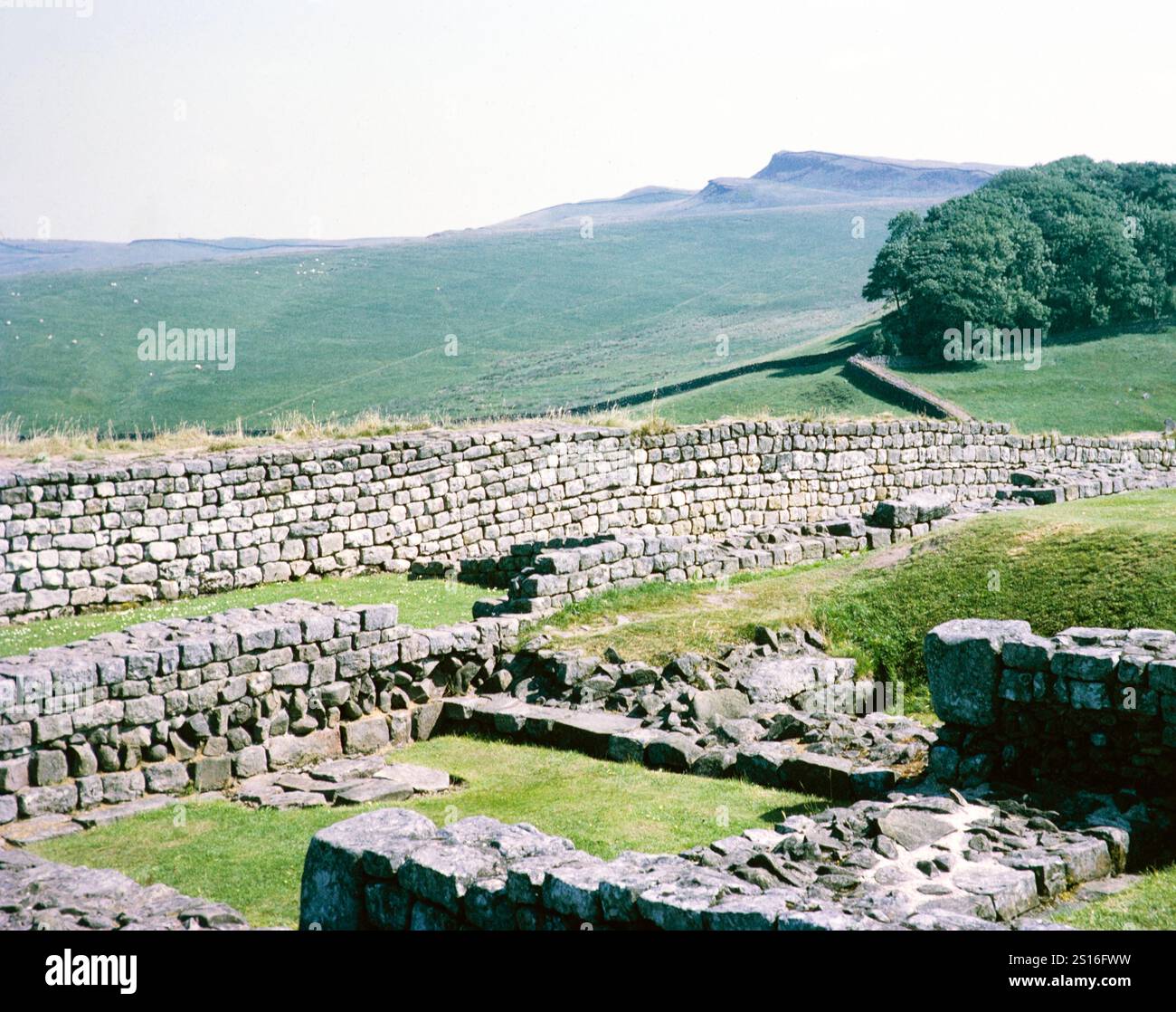 Archaeological society visit to Hadrian's Wall, Northumberland, England ...