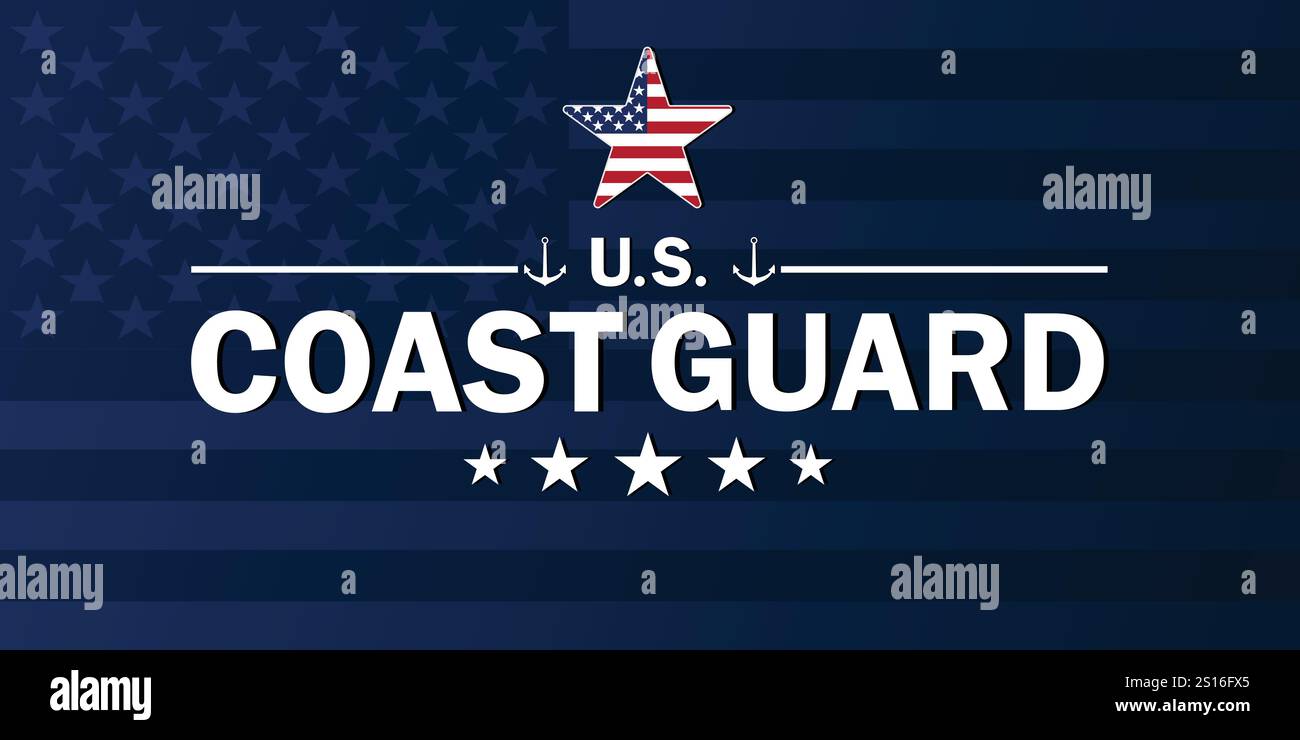 US Coast Guard. Holiday concept. Template for background, banner, card ...