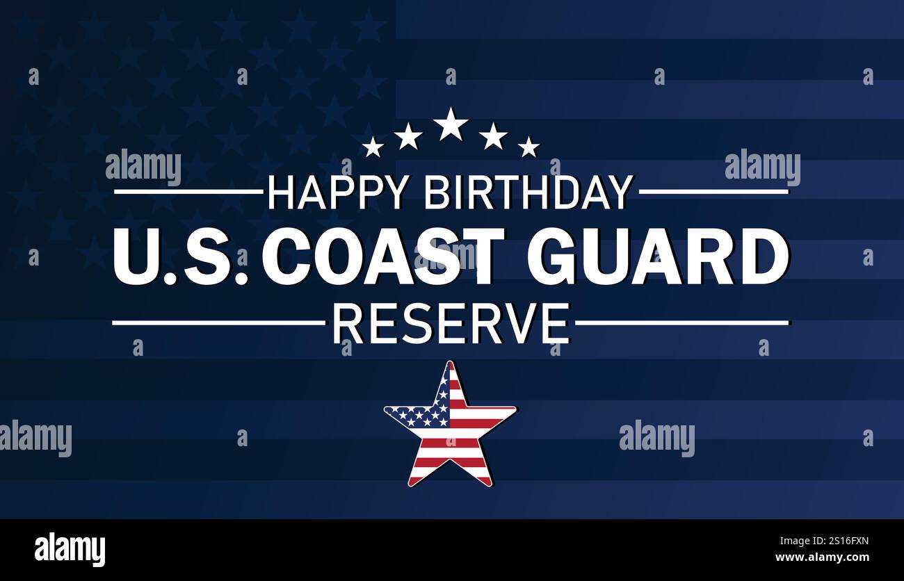 US Coast Guard Reserve wallpaper with shapes and typography, banner ...