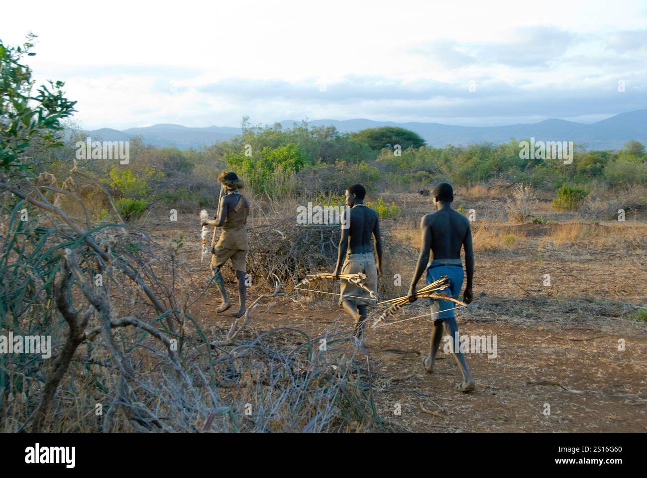 Hadzabe bushmen hunting. Lake Eyasi, northern Tanzania Stock Photo - Alamy