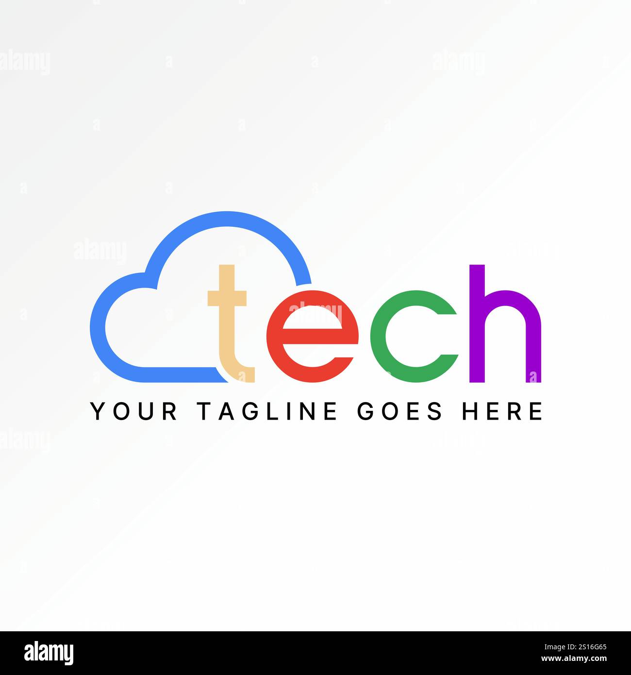 Logo design graphic concept creative premium vector stock image graphic text word Tech line ...