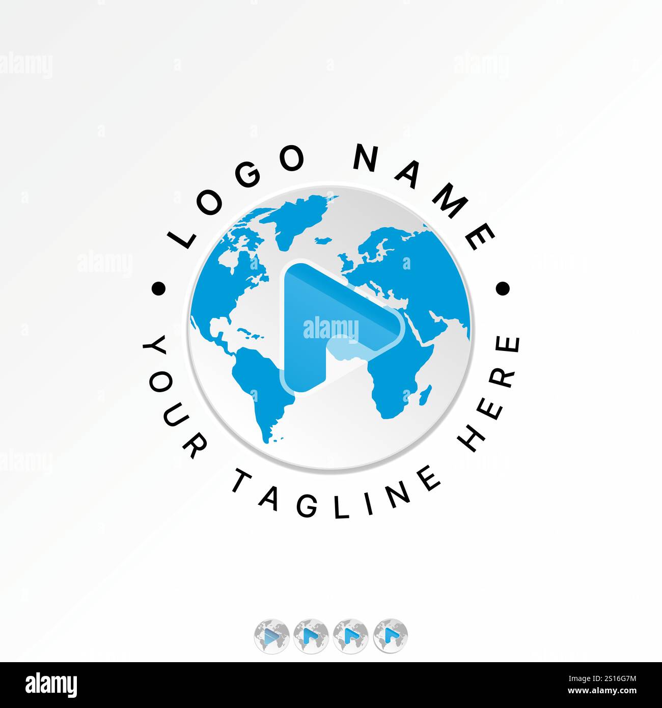 Logo design graphic concept creative premium vector stock world map triangle fast fly sport ...