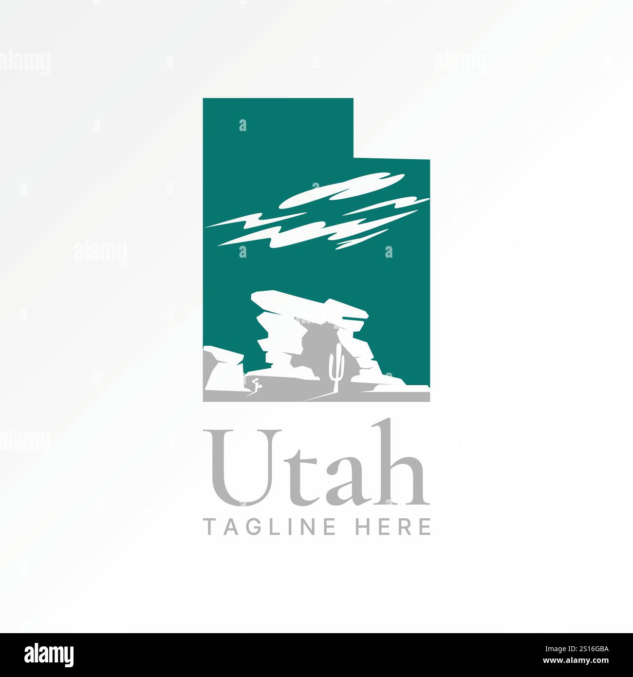 Desert rock arch Stock Vector Images - Alamy