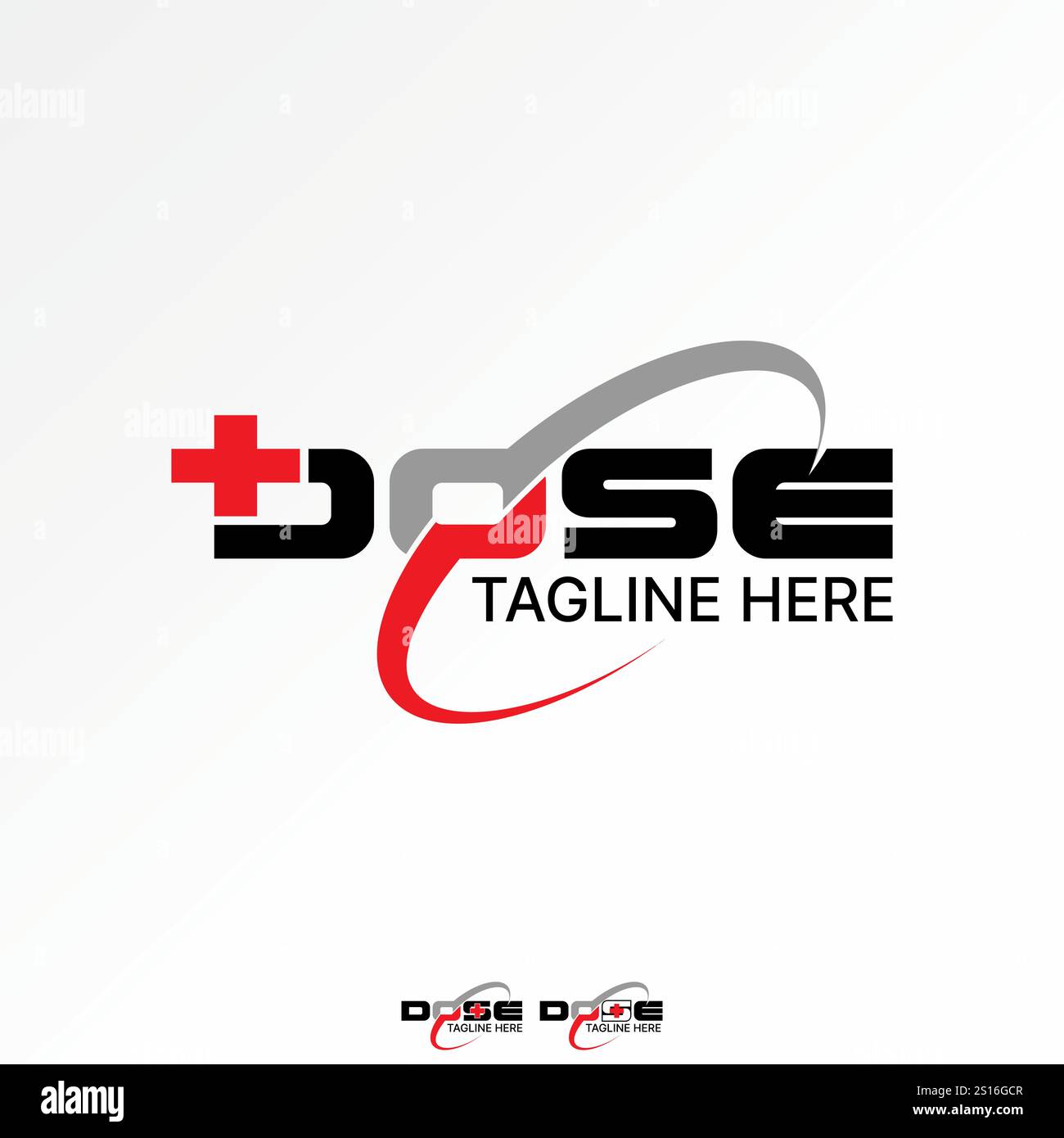Logo design graphic concept creative premium vector stock image graphic text word Dose plus ...
