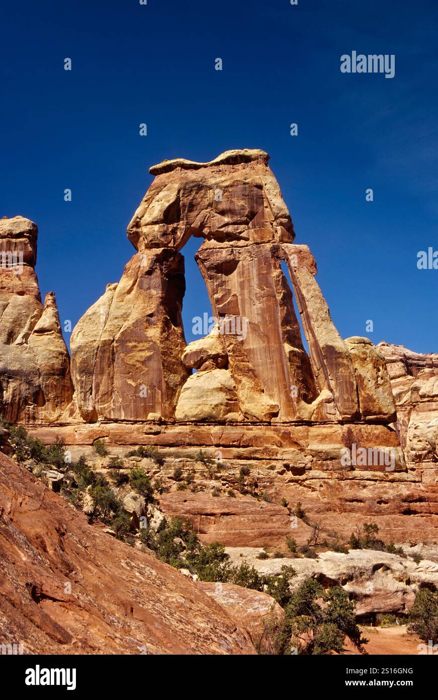 Druid Arch at Needles District in Canyonlands National Park, Utah, USA ...